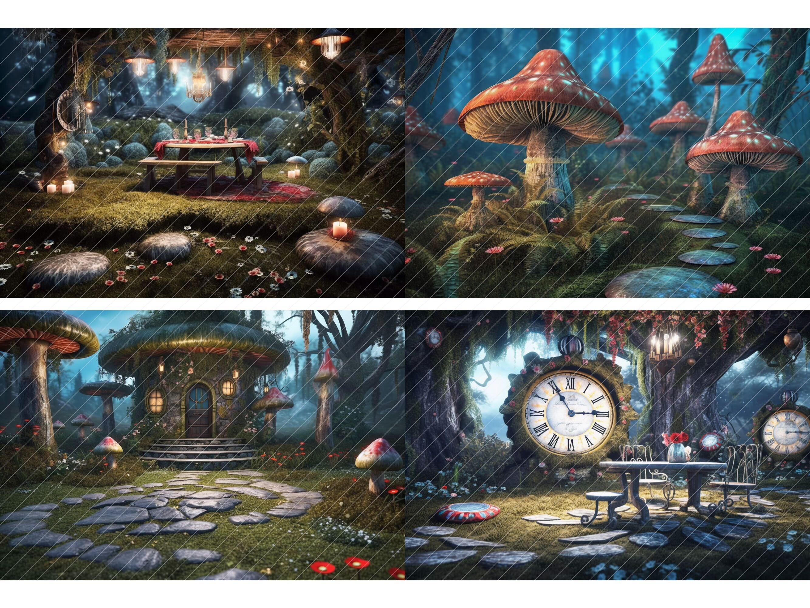 Alice in Wonderland Digital Backdrops for Composite Photography ...