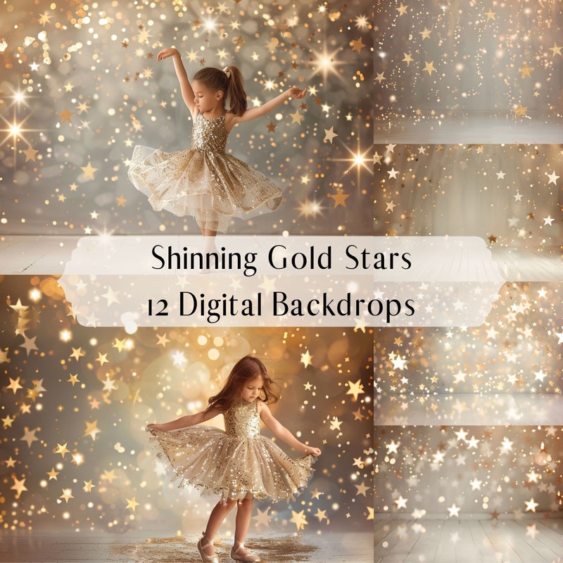 Gold Star Backdrop - Etsy