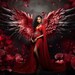 Red Rose Angel Wings Digital Backdrops, Maternity Boudoir Background ...