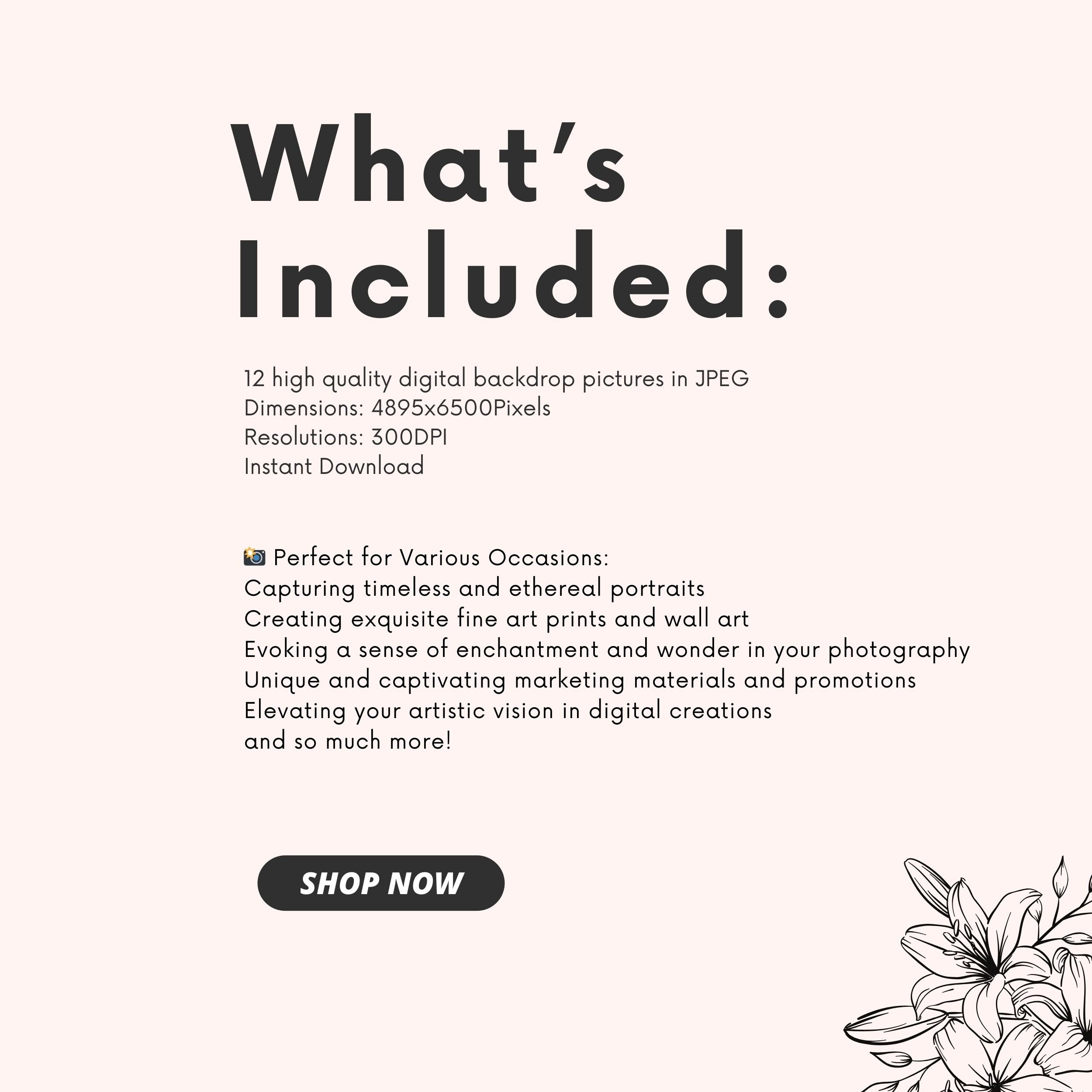 Ethereal Floral Cage Digital Backdrop Bundle, Elegance in Soft Lilac ...