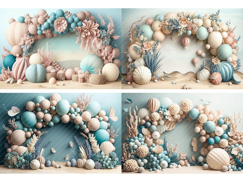 10 Pastel Sea Wall Digital Backdrops Studio Backdrops - Etsy