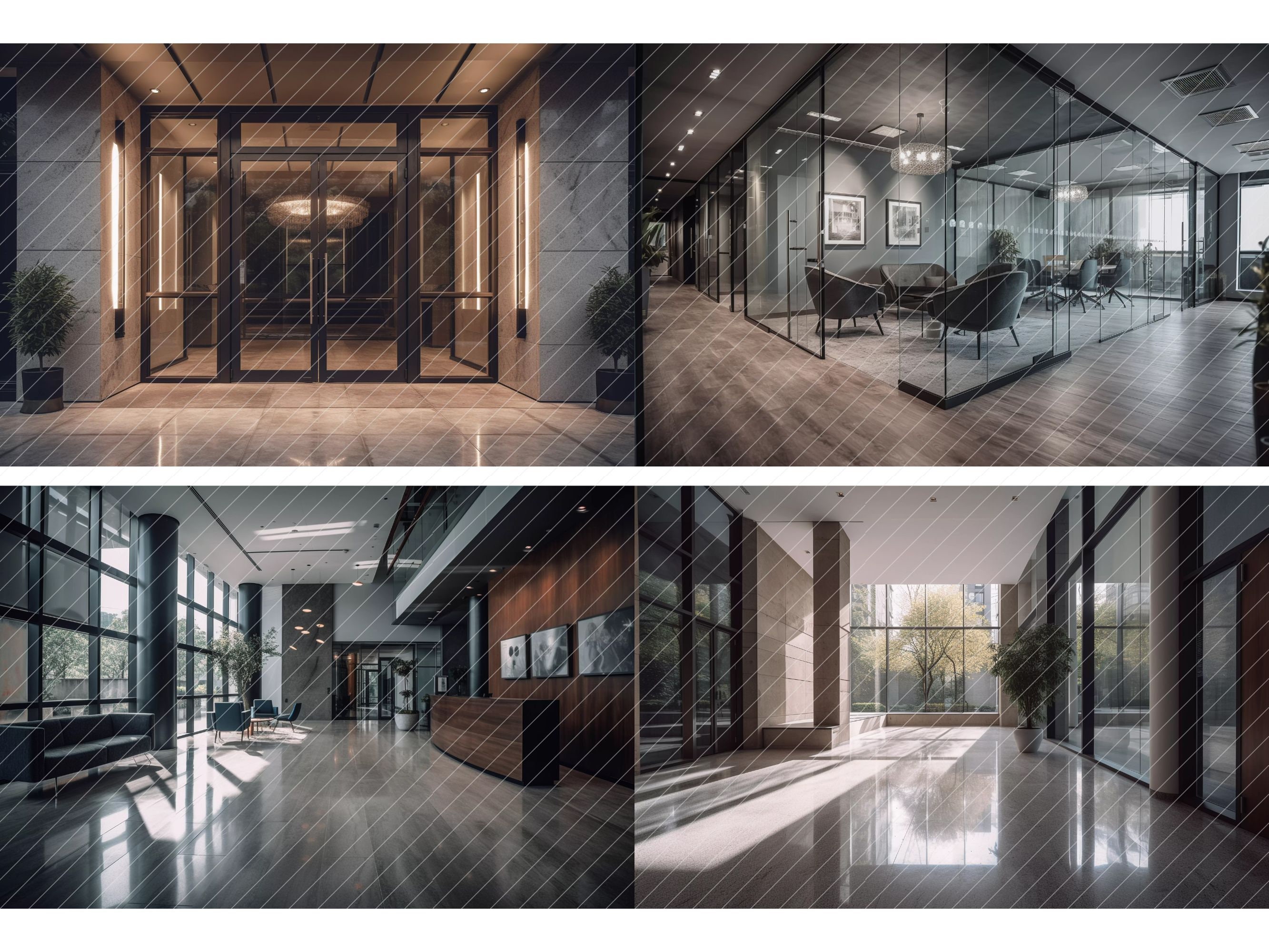 10 Modern Office Digital Backdrops, Professional Headshot Overlays ...