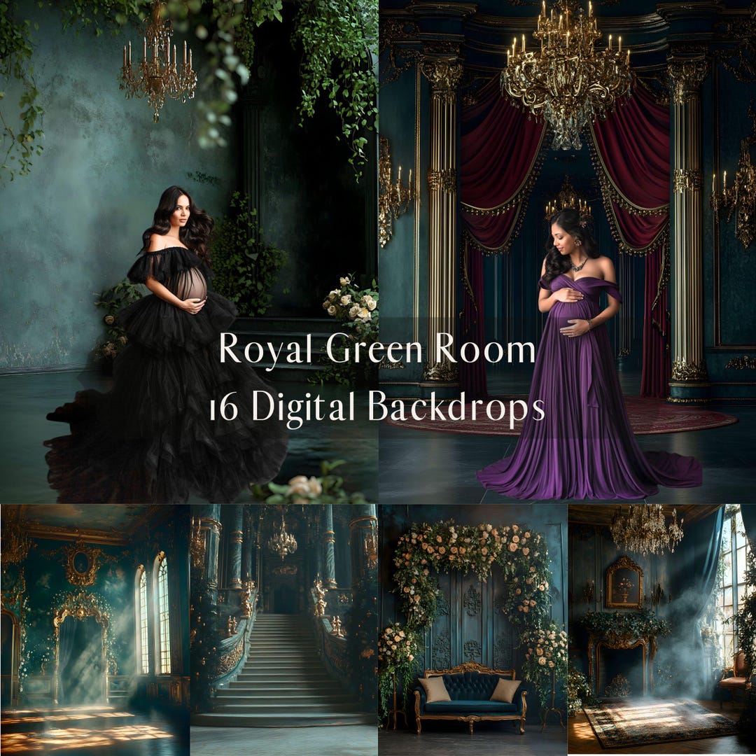 Royal Green Room Digital Backdrops, Dark Romance,maternity Family ...