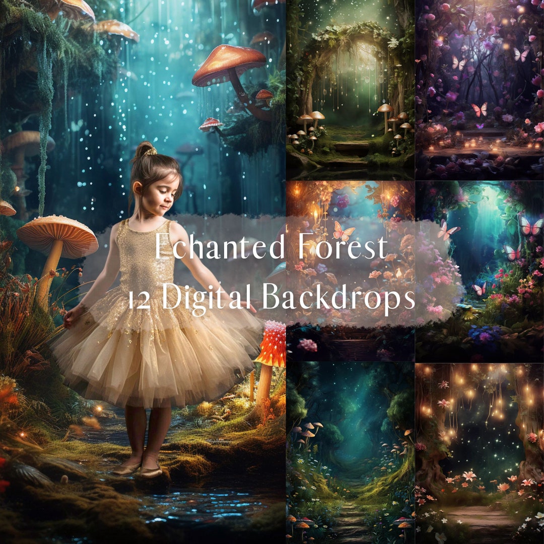 Enchanted Forest Digital Backdrops for Composite Photography, Studio ...