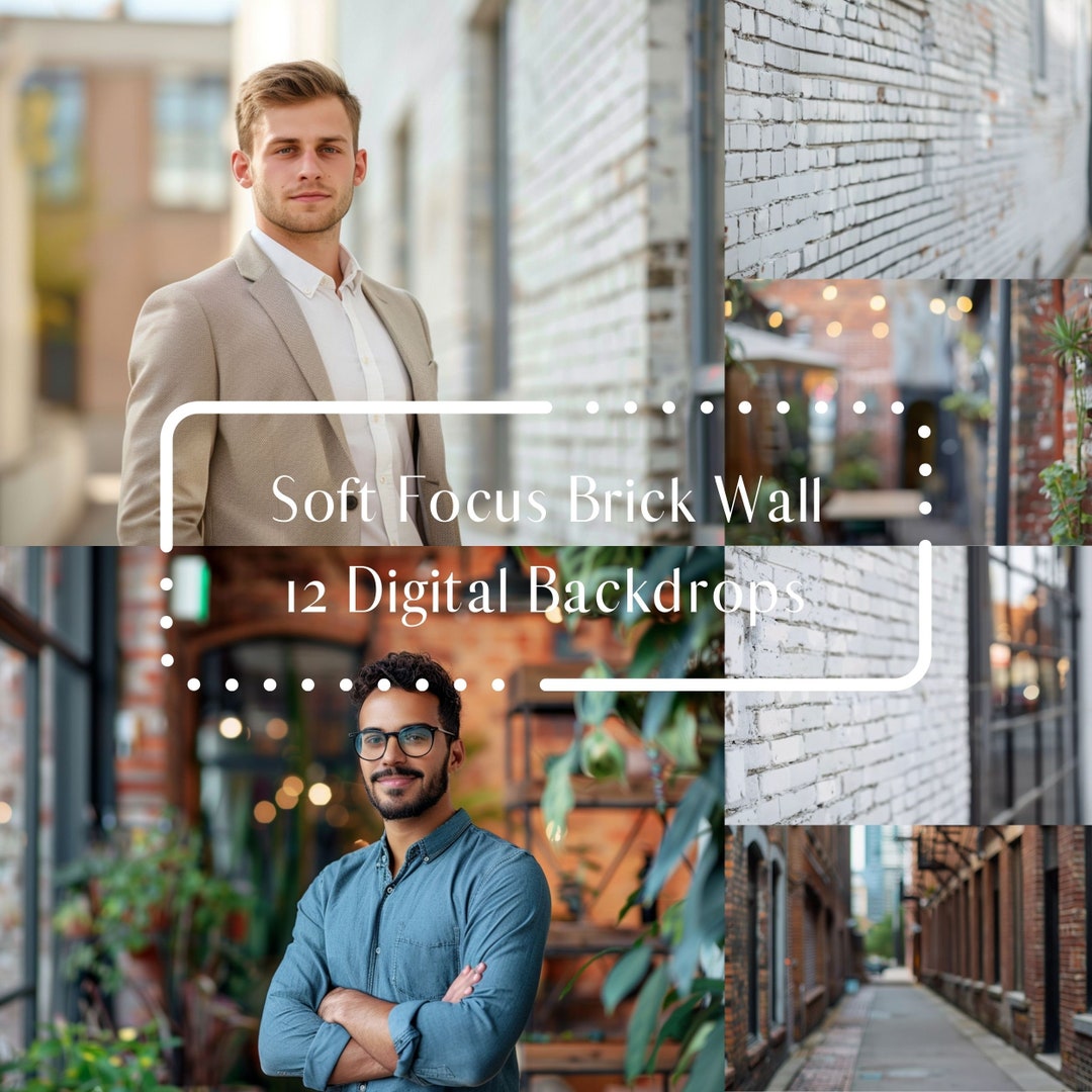 Soft Focus Brick Wall Alley Digital Backdrops, Blurred Professional ...