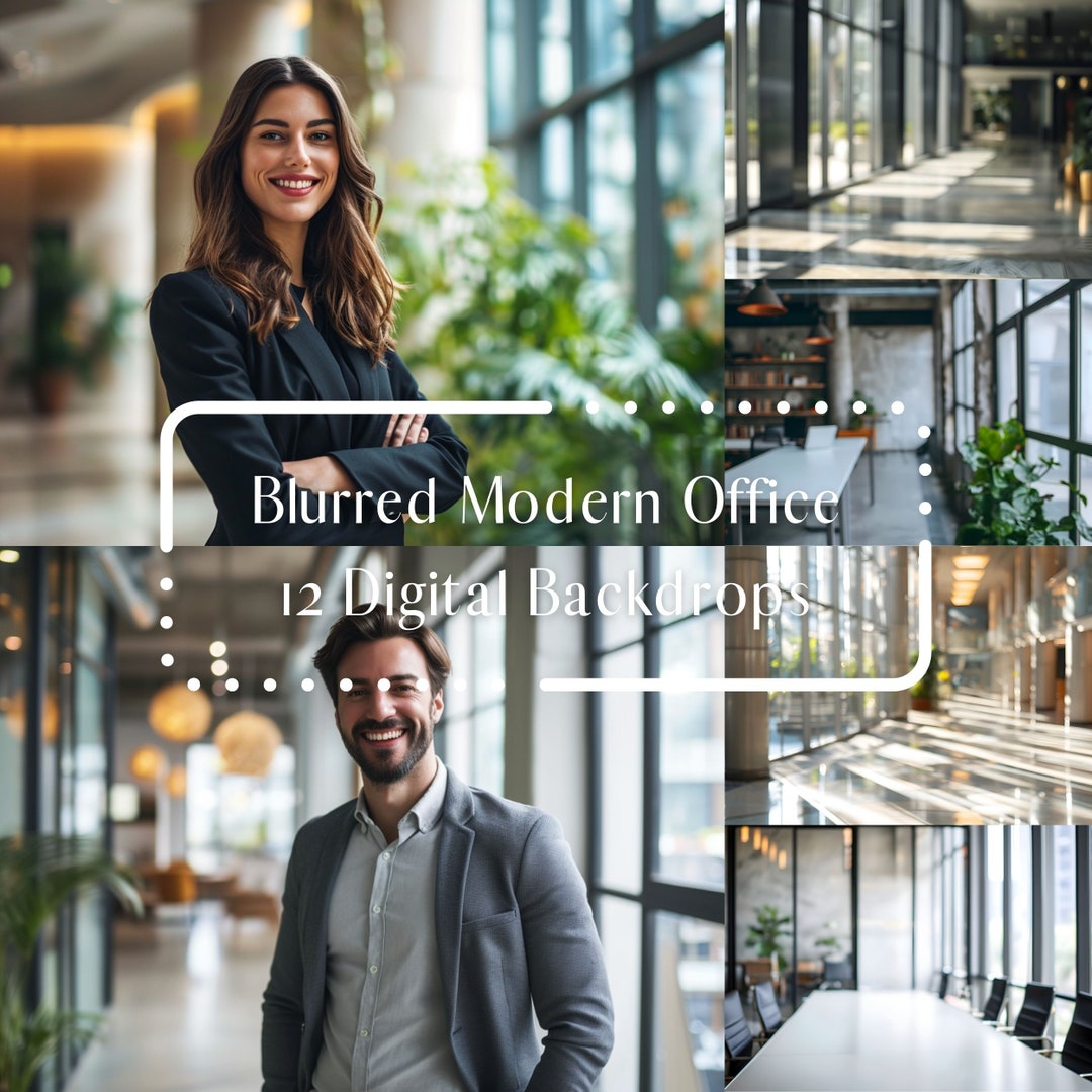 Soft Focus Modern Office Digital Backdrops, Blurred Professional ...
