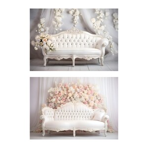 Elegant White Couch Digital Backdrops, Maternity Backgrounds, Photoshop ...
