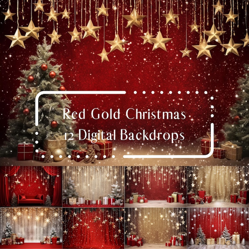 Red Gold Christmas - Etsy