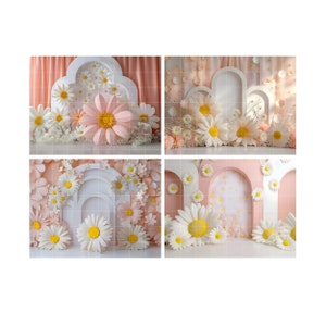 Daisy Flower Panels Digital Backdrops, Child Photography Studio ...