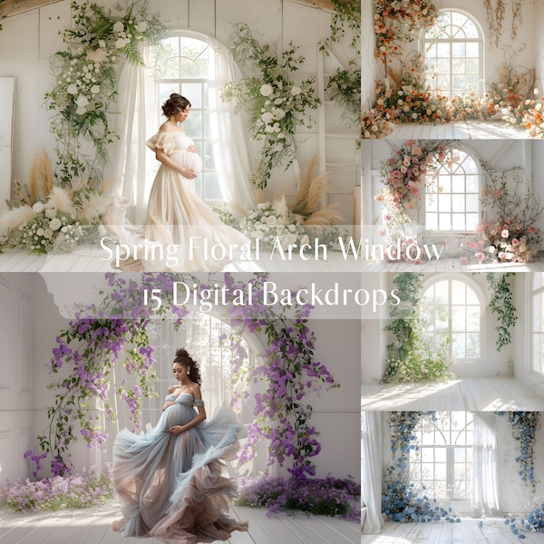 White Arch Window Backdrop - Etsy