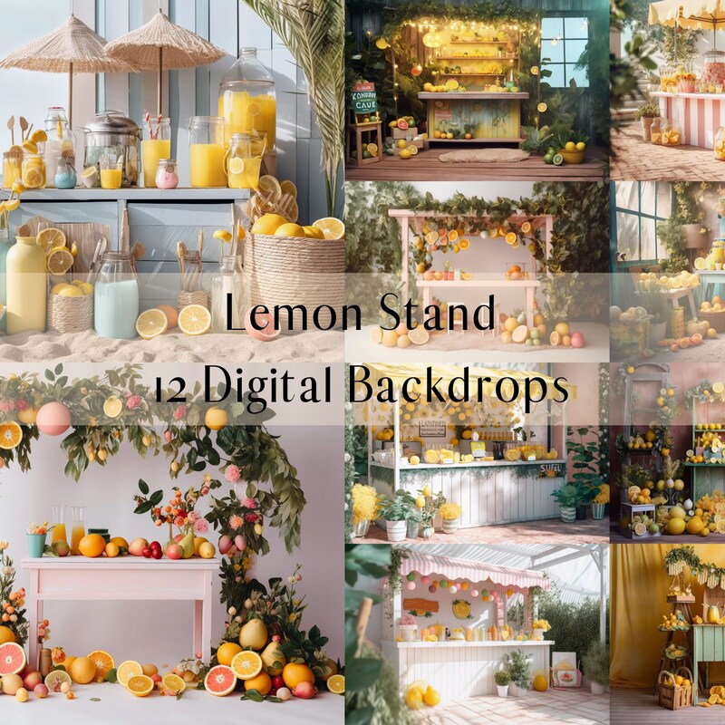 Lemon Backdrop - Etsy
