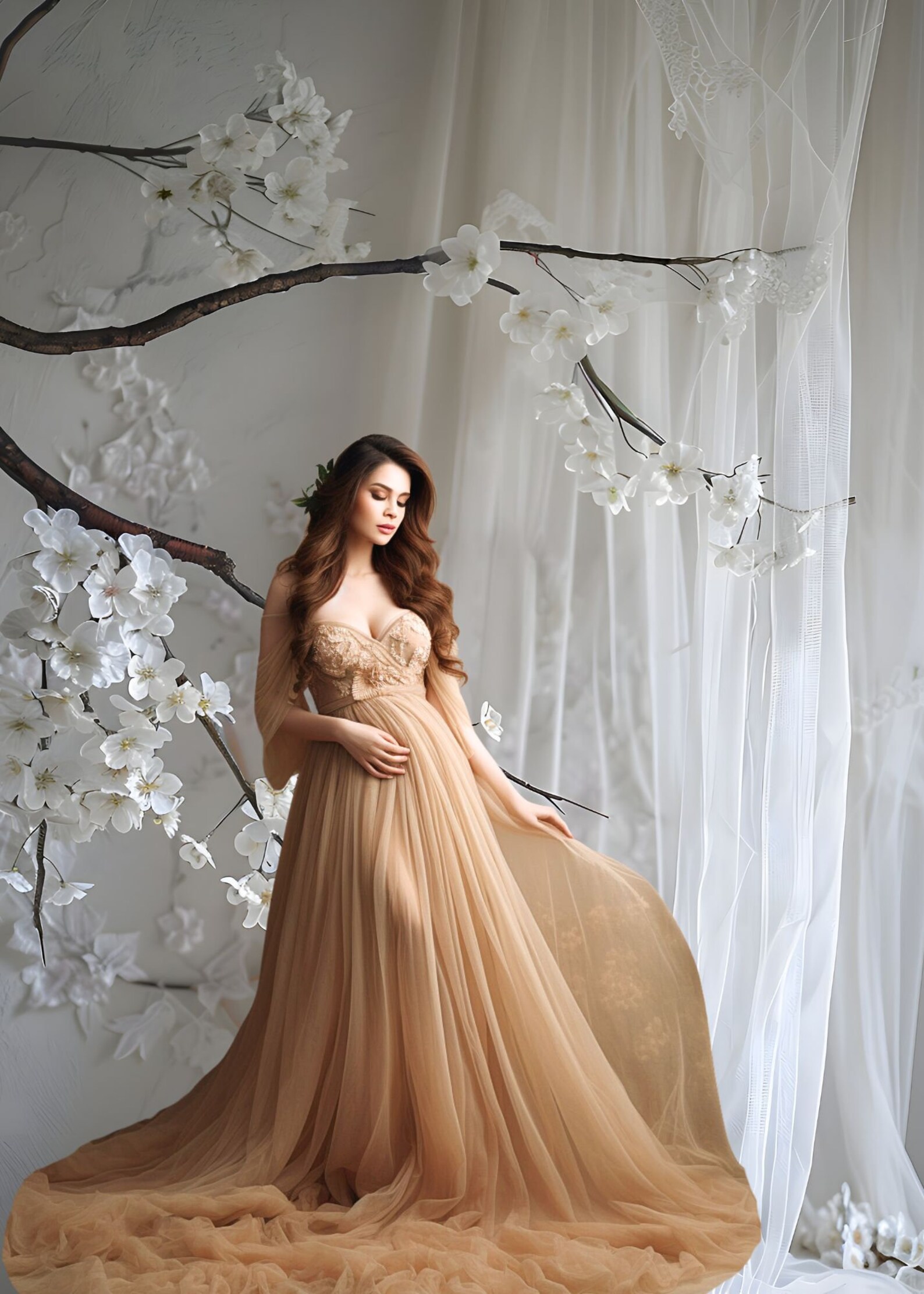 Fine Art White Floral Lace Drapery Digital Backdrops, Photoshop ...