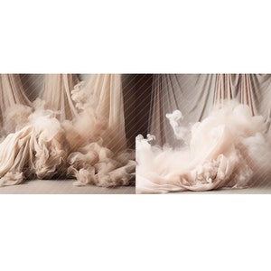 10 Beige Flowy Fabric Digital Backdrops, Maternity Backdrop Overlays ...