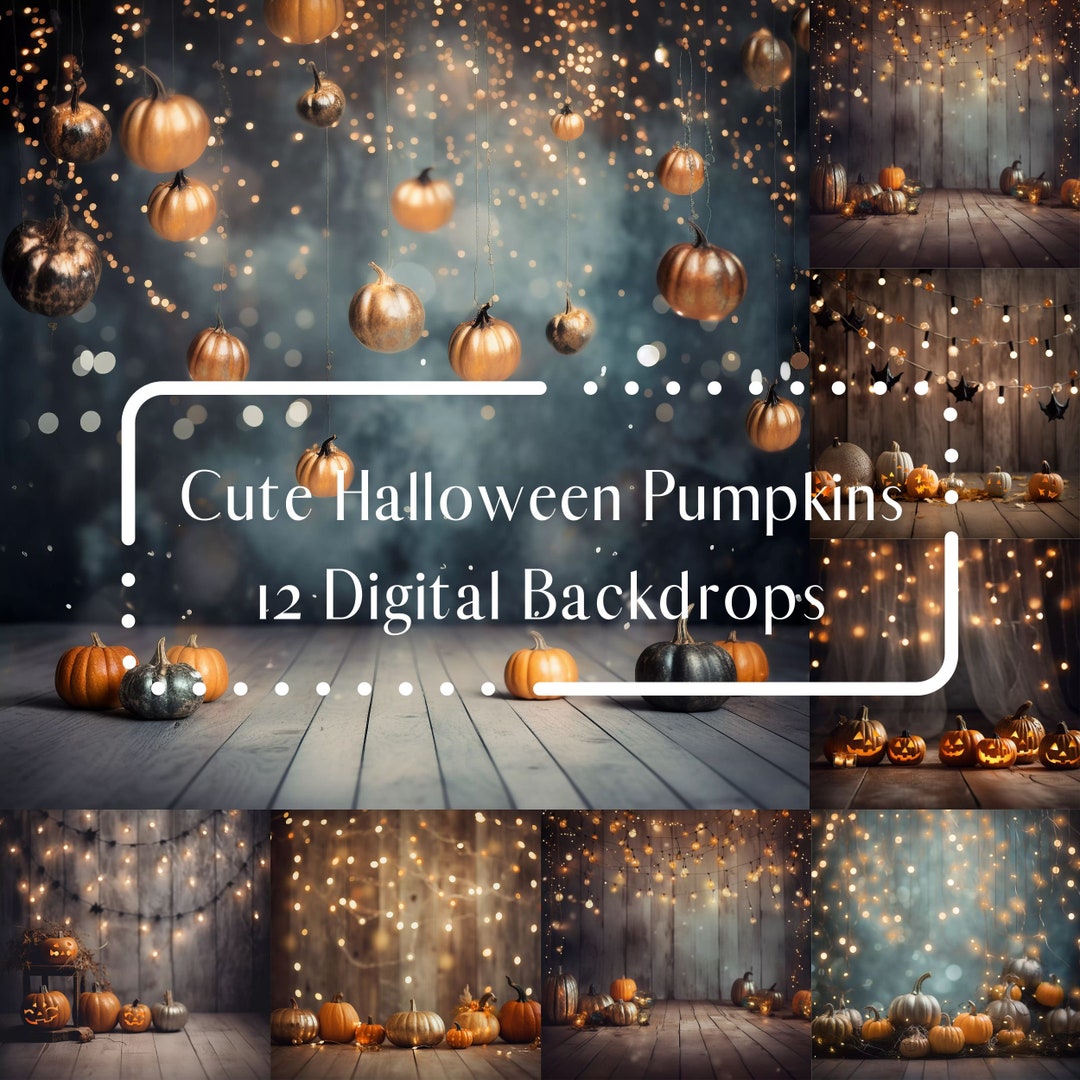 Cute Halloween Digital Backdrops, Kids Composite Digital Background ...