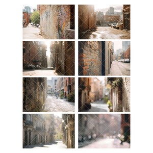 Soft Focus Urban Back Alley Digital Backdrops, Blurred Professional ...