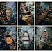 Moody Floral Canoe Digital Backdrops, Maternity Portrait Background ...