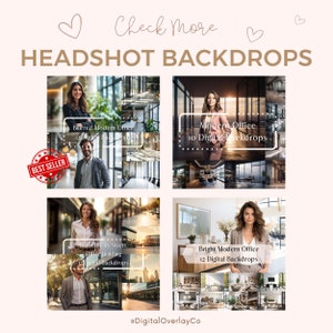 Ocean View Office Digital Backdrops, Professional Headshot Overlays ...