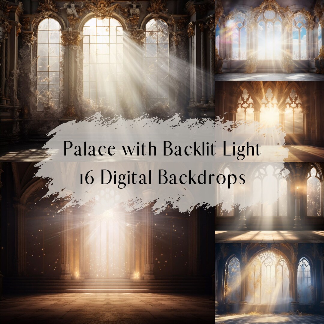 Palace With Backlit Light Digital Backdrops, Maternity Family Wedding ...