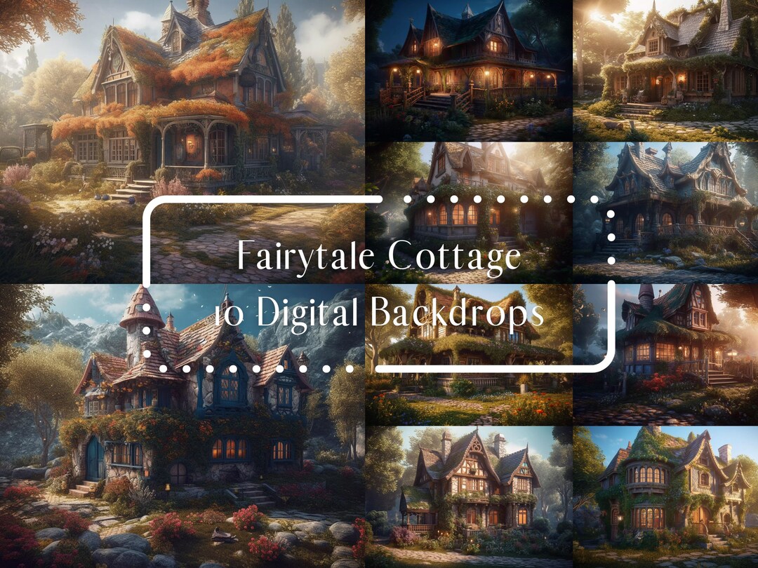 10 Fairytale House Backdrops for Composite Photography, Enchanted ...