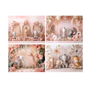 Jungle Safari Digital Backdrops, Child Photography Studio Backdrops ...