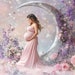 Romantic Floral Moon Digital Backdrops, Maternity Wedding Portrait ...