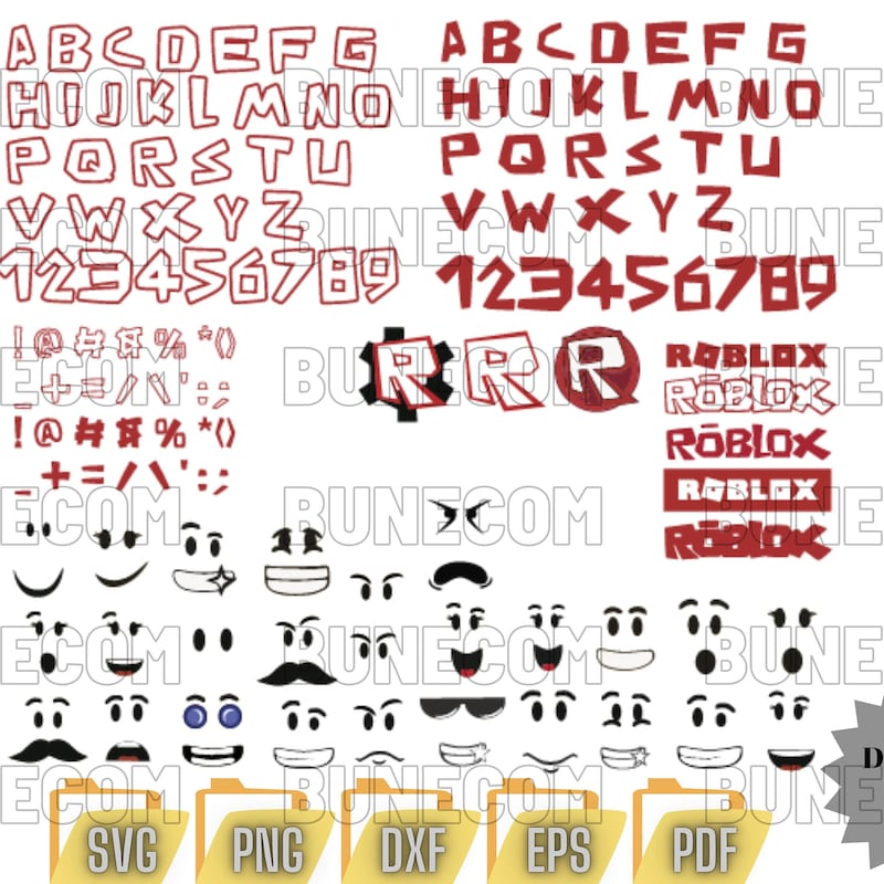 Roblox Letters Png - Etsy