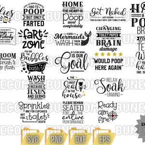 Bathroom SVG Bundle, Bathroom Quote, Restroom Svg, Potty Dance Svg ...