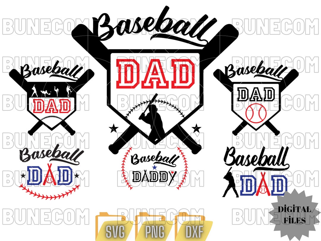 Baseball Dad SVG Files | Baseball Dad Cut Files | Baseball Dad Vector ...