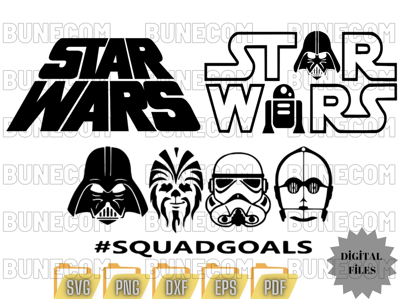 Star Wars SVG Bundle, Star Wars Squad Goal SVG, Star Wars Clipart, Star ...