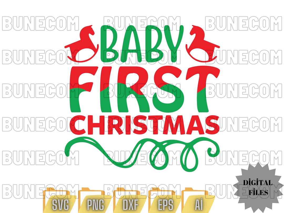 Baby's First Christmas Svg, Personalized Birth Stats, Baby Announcement ...