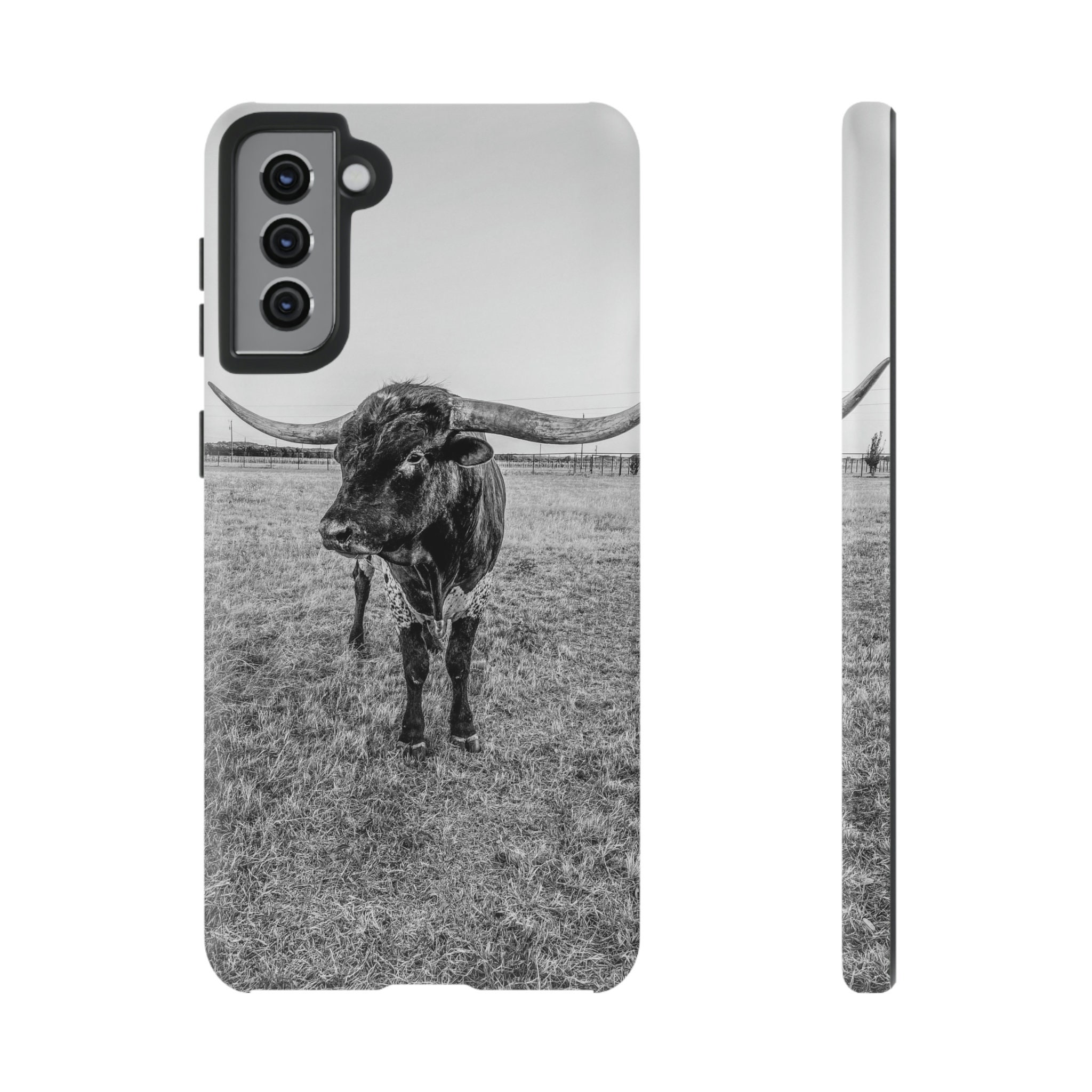 Black and White Longhorn Bull Samsung Tough Cases - Etsy