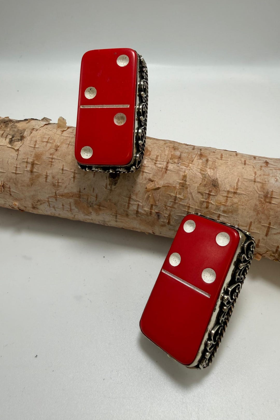 Red Domino Ring - Etsy