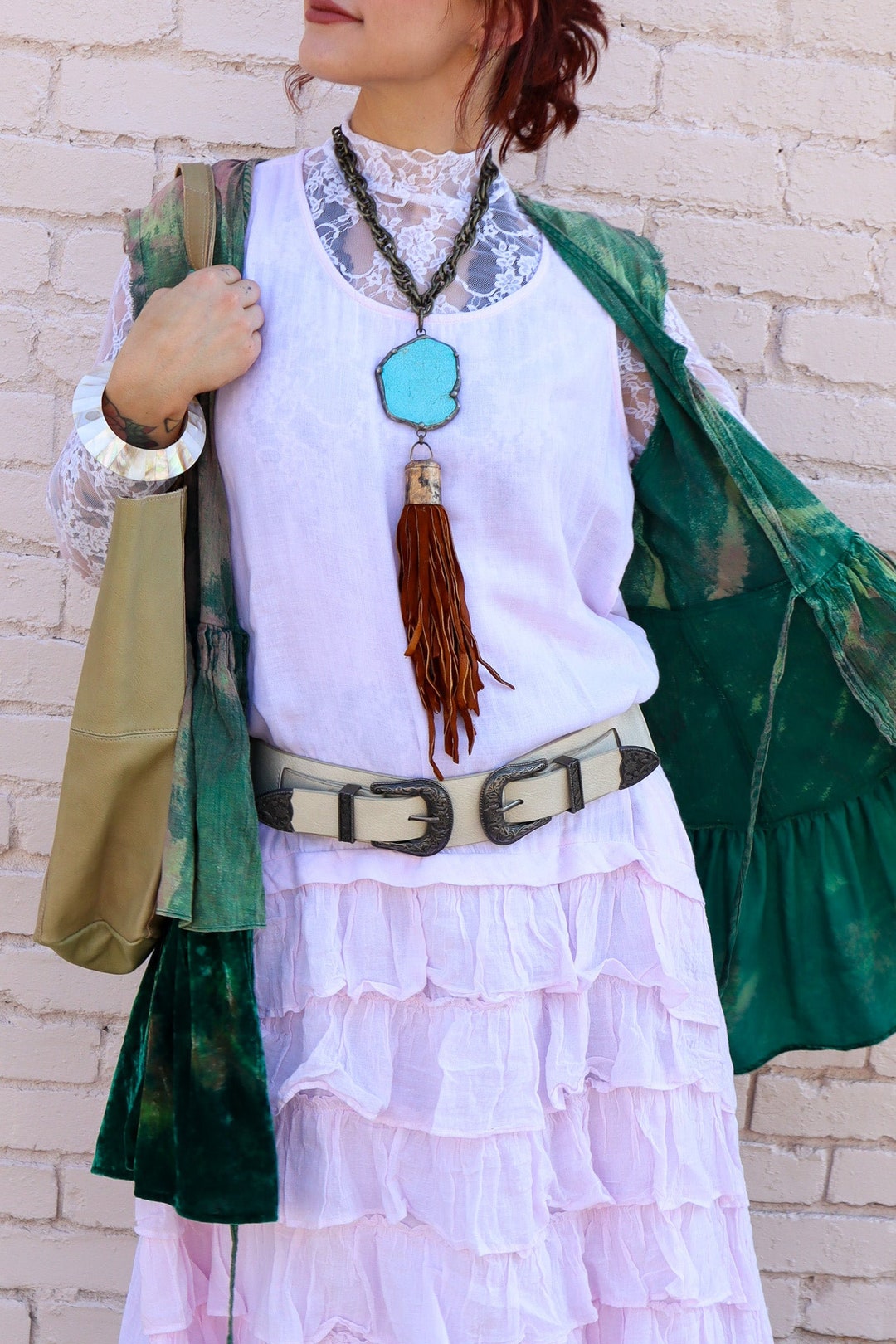 Double Western Faux Leather Waist Belt - Etsy