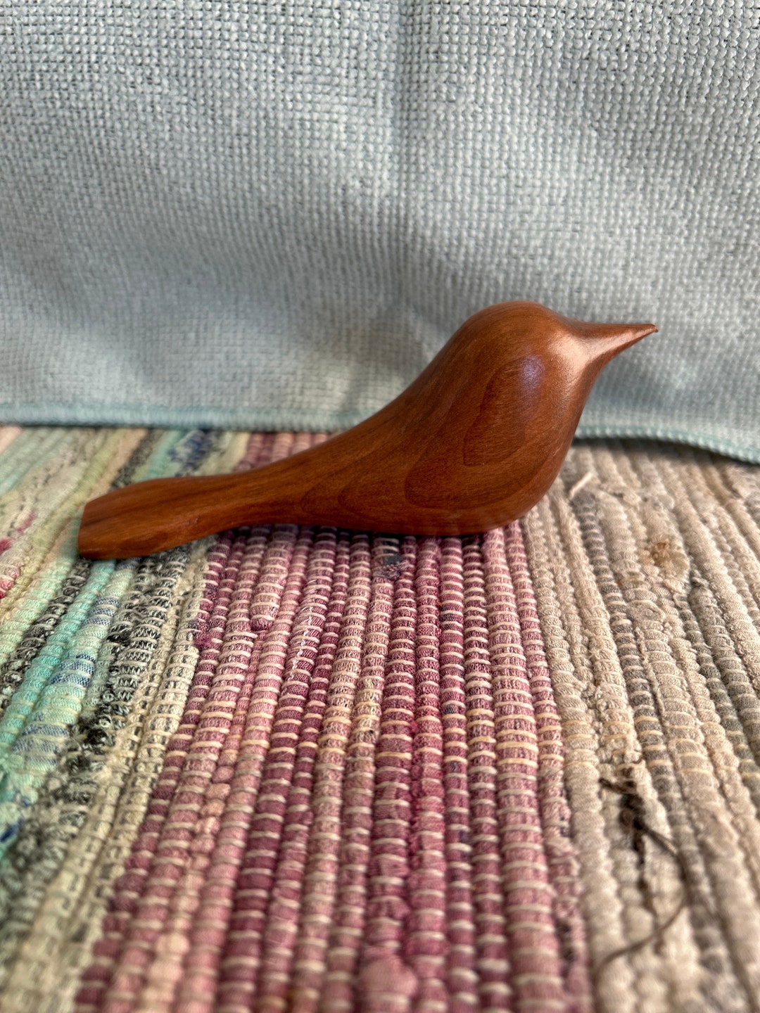 Hand Carved Wooden Comfort Bird - Etsy
