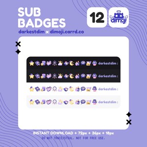 Bedtime Badges | Cosy Dreams | Clouds & Stars | Twitch/youtube/discord ...