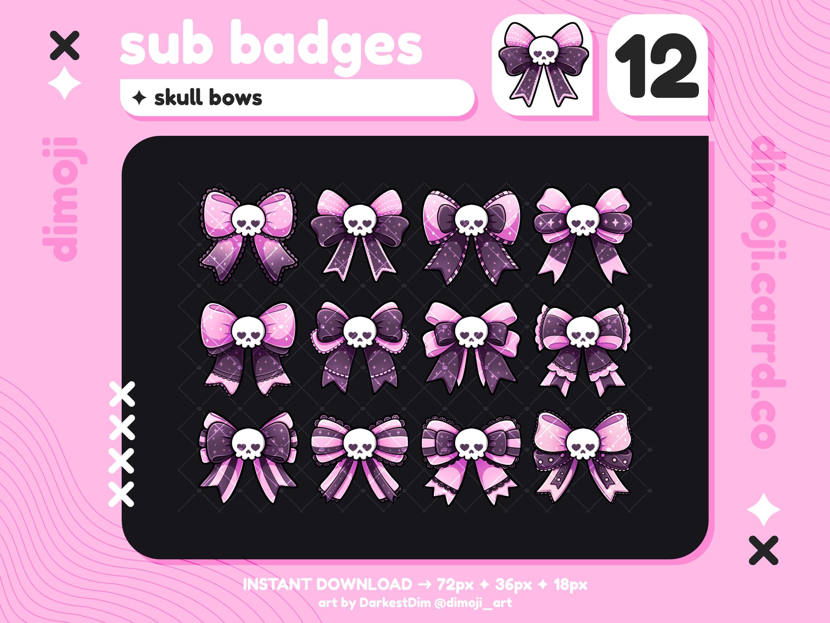 Cute Skull Bows | Pastel Goth Ribbons| Halloween | Gothic | Vampire ...