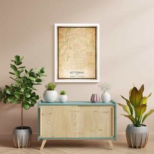 Vintage Kettering Ohio Map Print Poster Custom Map Art - Etsy