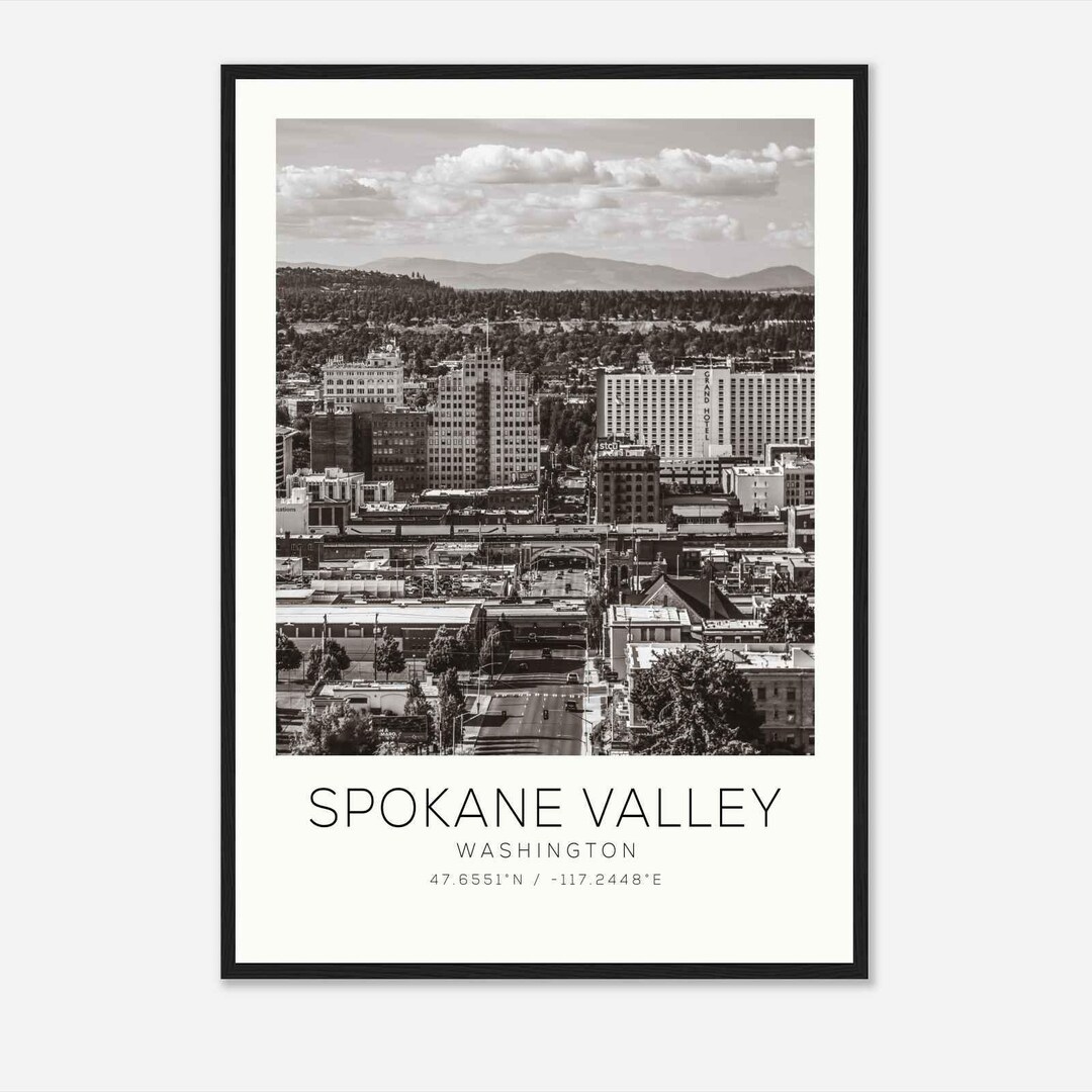 Spokane Valley Washington Photo Travel Poster, Spokane Valley Travel ...