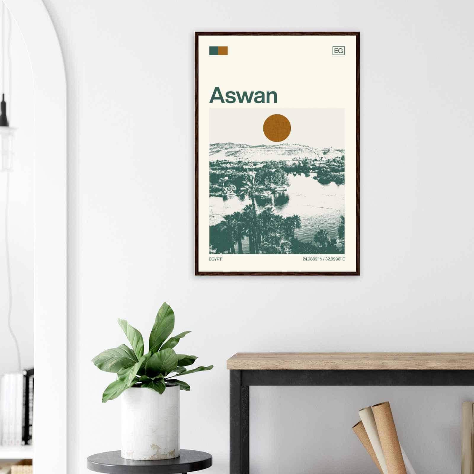 Aswan Egypt Minimalist Monochrome Travel Photo Poster - Etsy