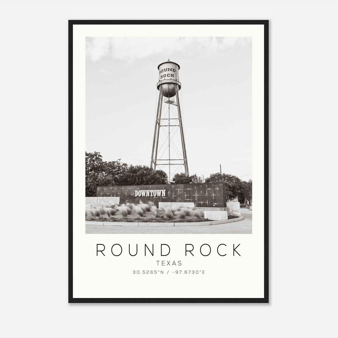Round Rock Texas Photo Travel Poster, Round Rock Travel Print ...