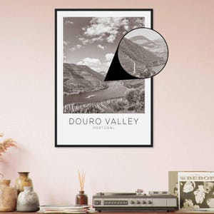 Douro Valley Portugal Travel Photo Poster BW, Douro Valley Travel Print ...