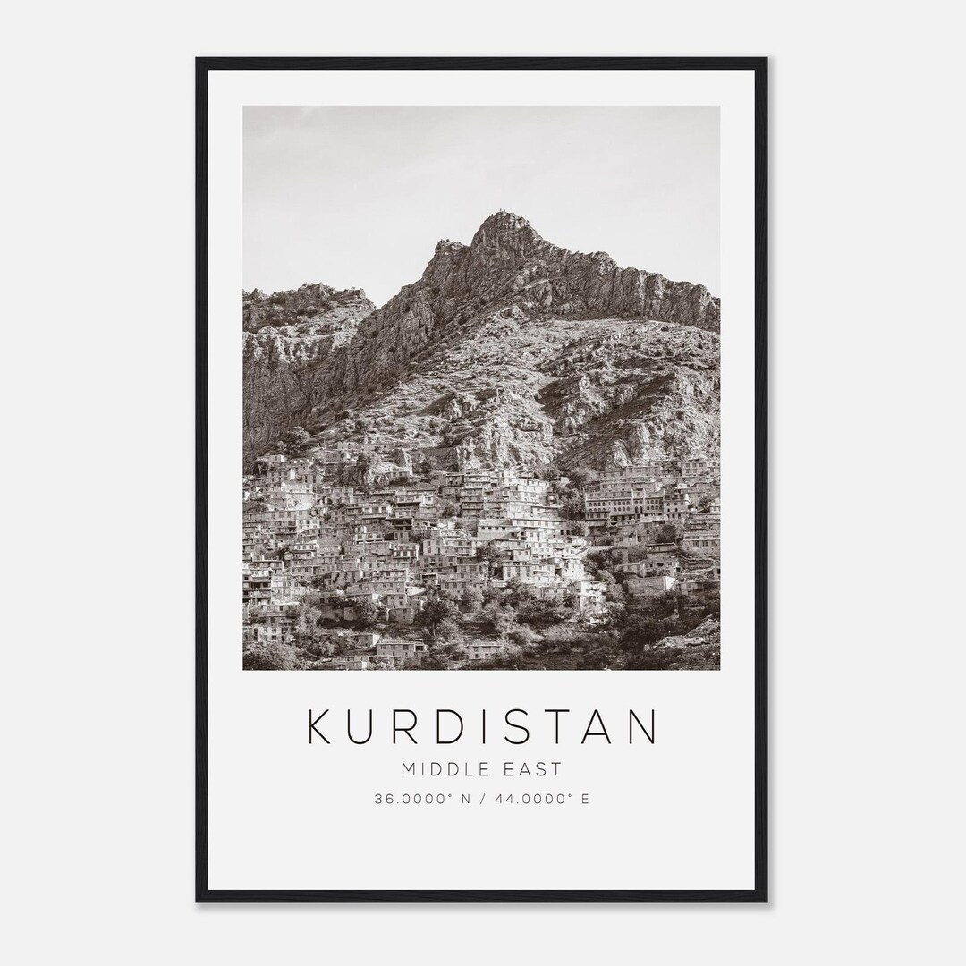 Kurdistan Middle East Travel Photo Poster BW, Kurdistan Travel Print ...