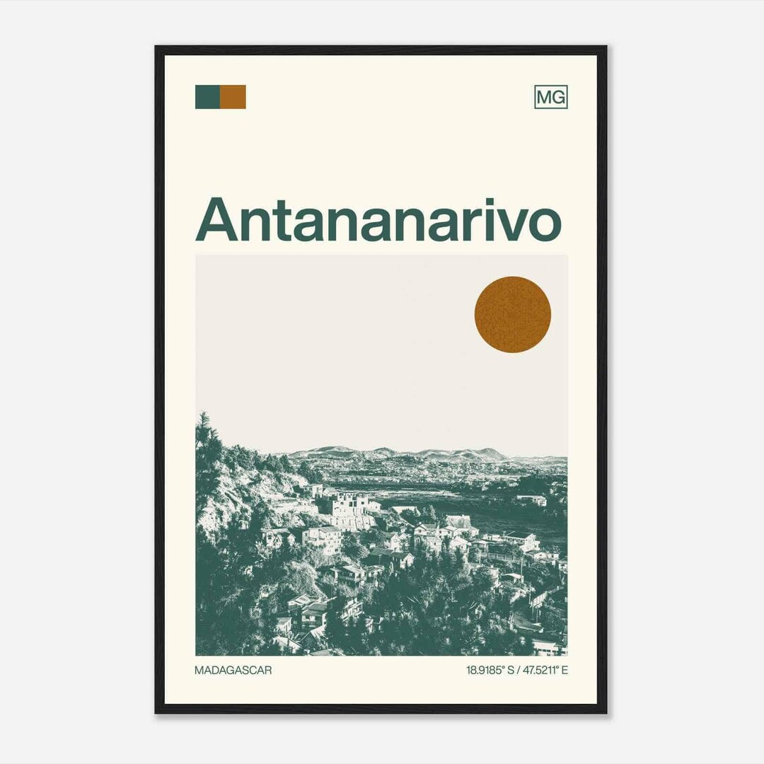 Antananarivo Madagascar Minimalist Monochrome Travel Photo Poster - Etsy