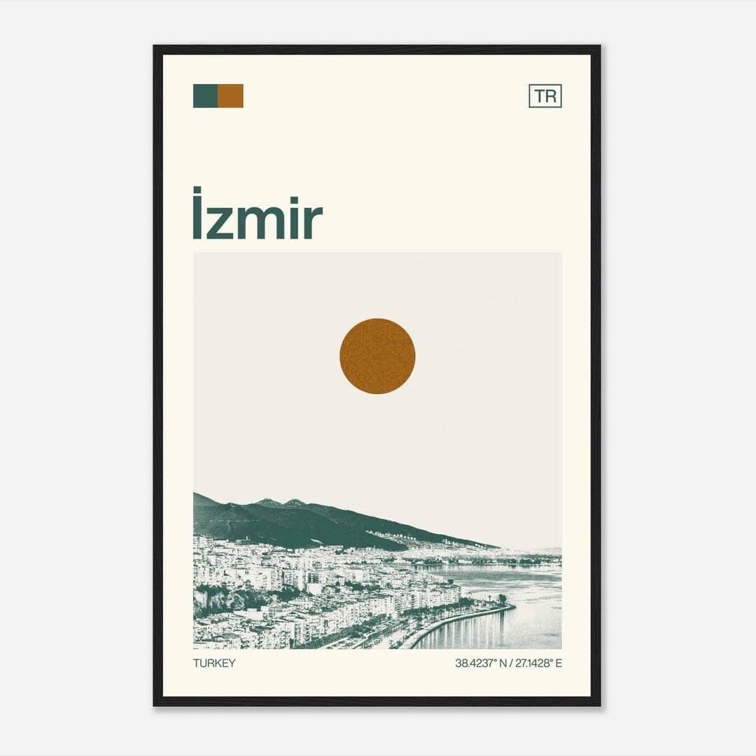 Izmir Turkey Minimalist Monochrome Travel Photo Poster - Etsy