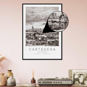 Cartagena Colombia Travel Photo Poster BW, Cartagena Travel Print ...
