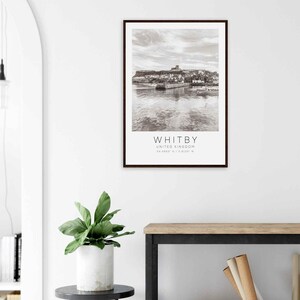 Whitby United Kingdom Travel Photo Poster BW, Whitby Travel Print ...