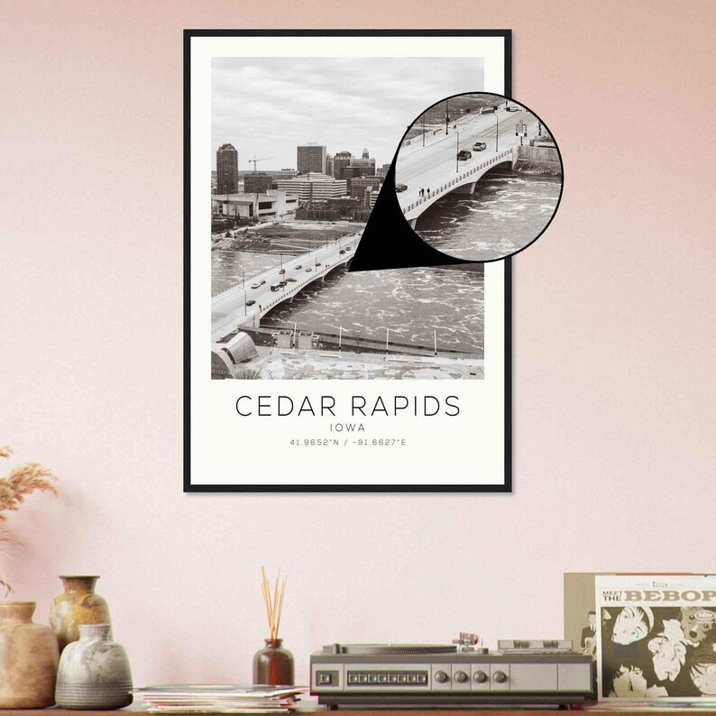 Cedar Rapids Iowa Photo Travel Poster, Cedar Rapids Travel Print ...