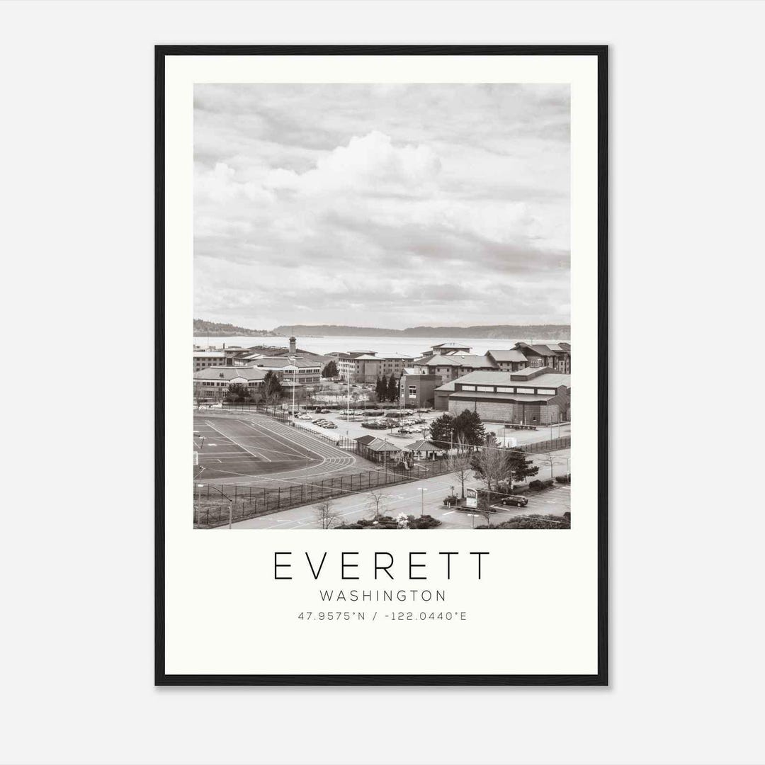 Everett Washington Photo Travel Poster, Everett Travel Print ...