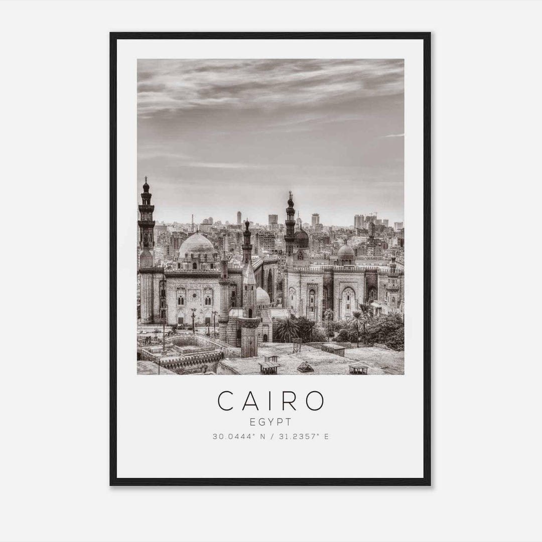 Cairo Egypt Travel Photo Poster BW, Cairo Travel Print, Minimalist ...