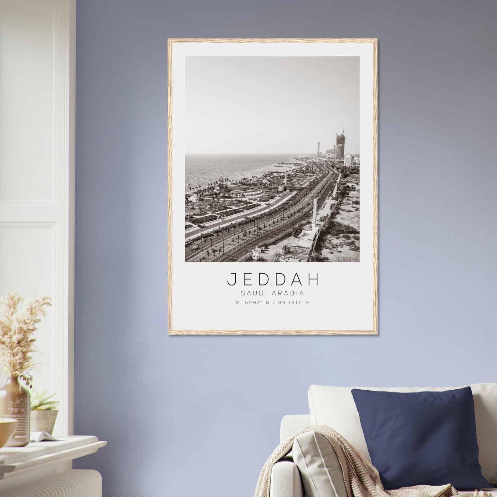 Jeddah Saudi Arabia Travel Photo Poster BW, Jeddah Travel Print ...